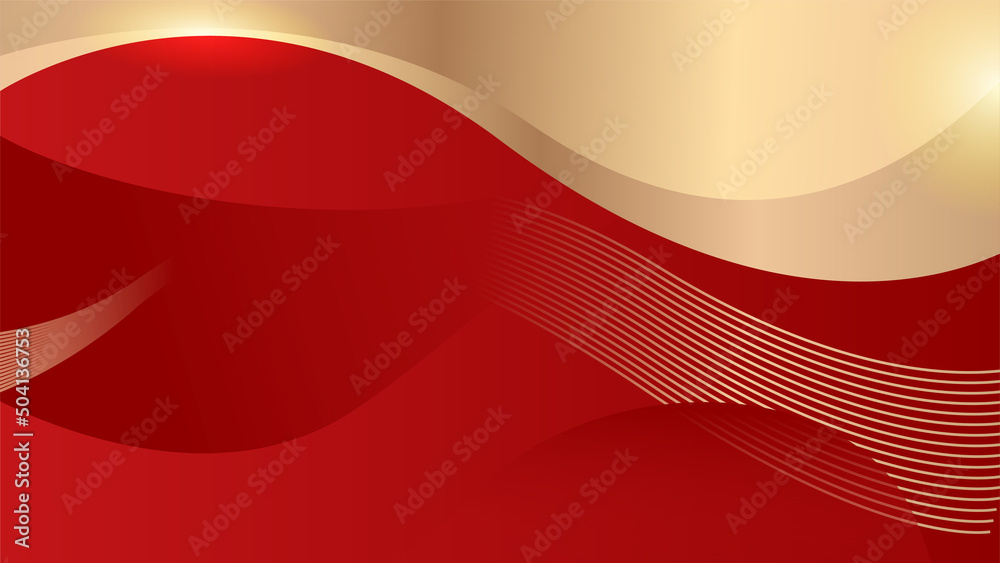 Abstract red and gold lines background Stock Vector | Adobe Stock