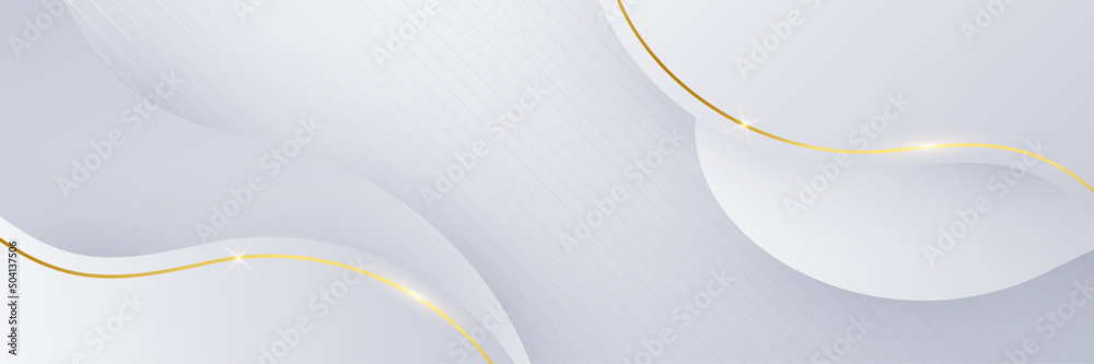 Vettoriale Stock Modern white and gold abstract background. Abstract ...