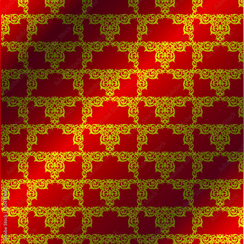 Royal vector textile on red background, luxury red royal wallpaper ...