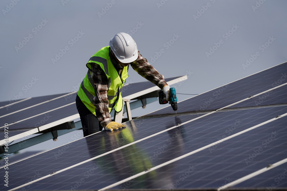 Solar cell technology, engineers are investigating the installation of ...