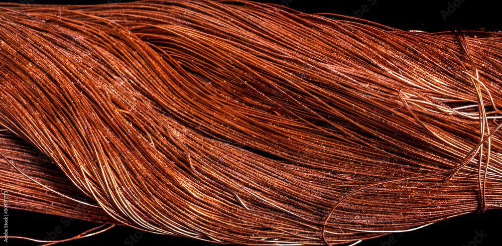 copper wires with visible details. background or texture Stock Photo ...