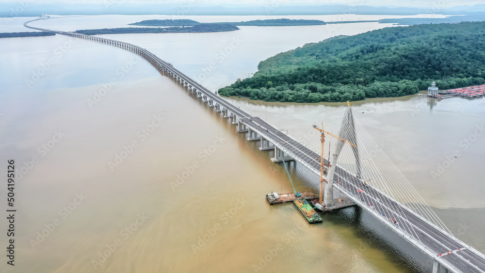 Temburong Bridge is a 30-kilometre (19-mile) bridge currently under ...