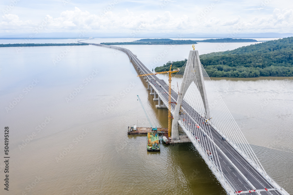 Temburong Bridge is a 30-kilometre (19-mile) bridge currently under ...