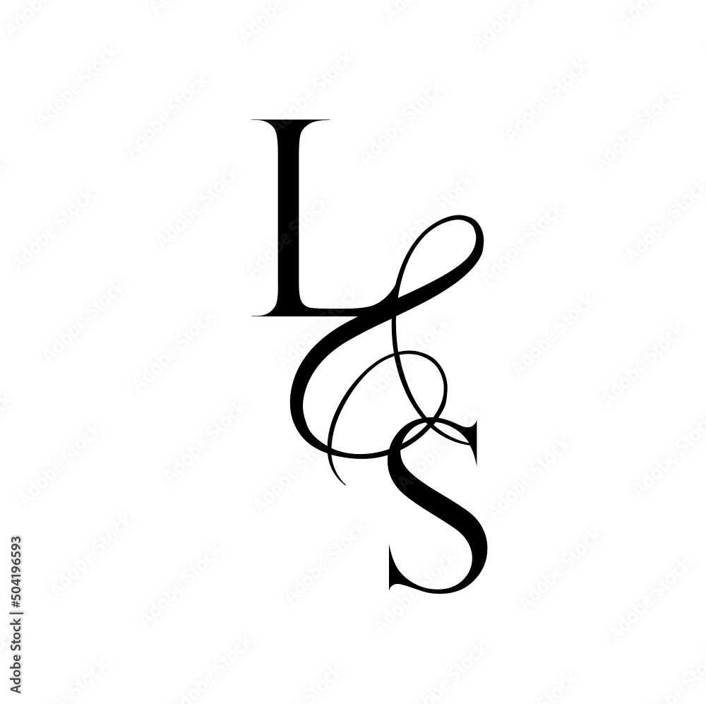 sl, ls, monogram logo. Calligraphic signature icon. Wedding Logo ...