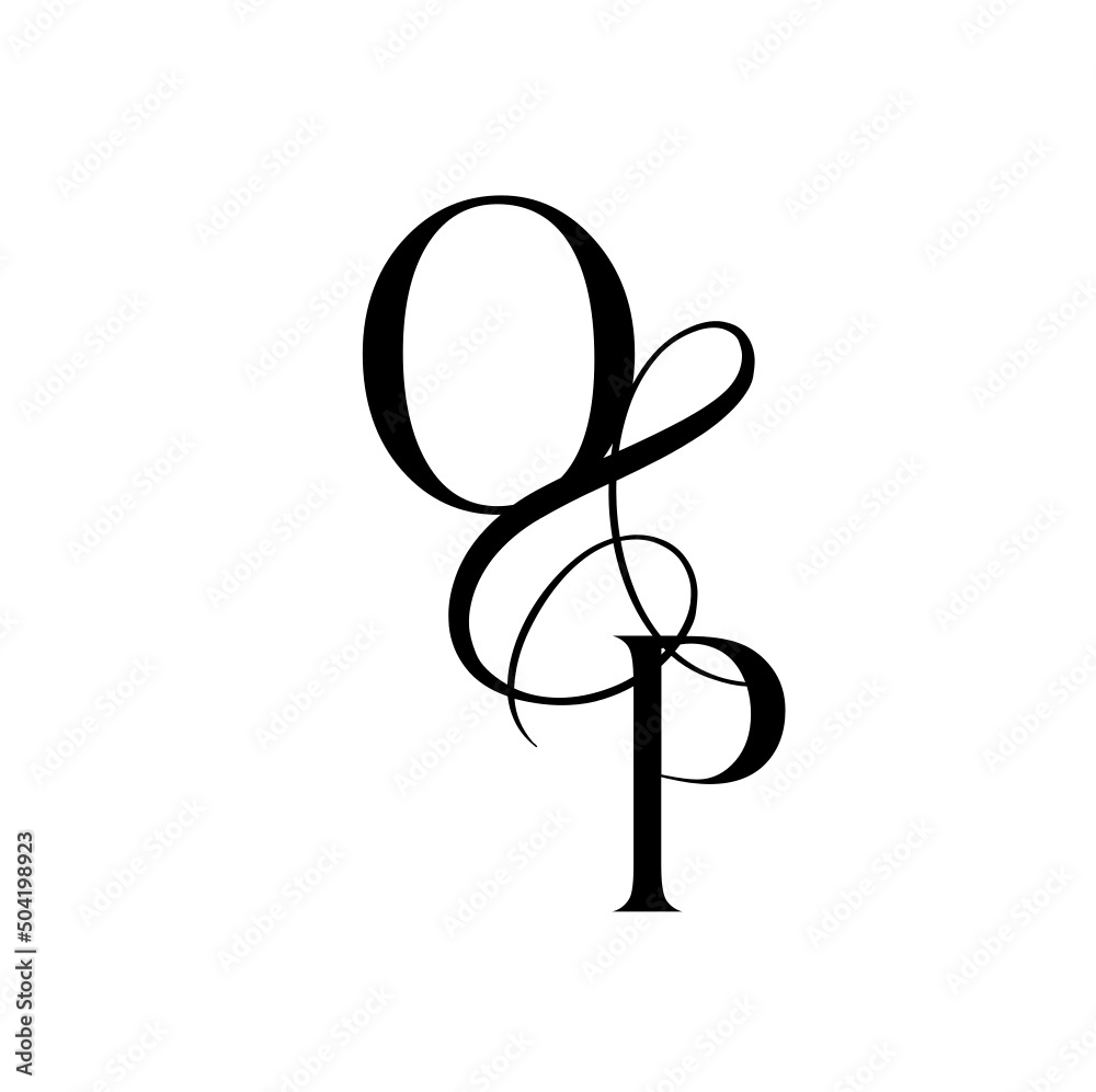 po, op, monogram logo. Calligraphic signature icon. Wedding Logo ...