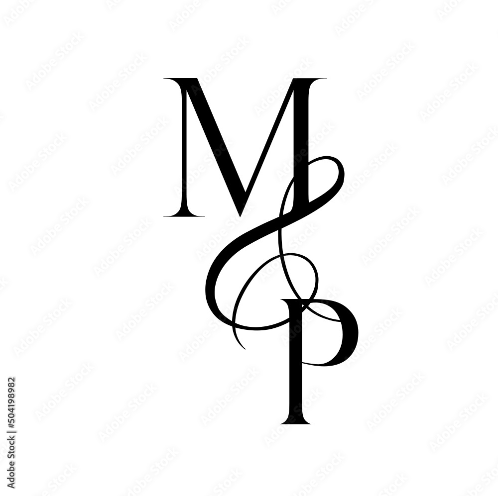 pm, mp, monogram logo. Calligraphic signature icon. Wedding Logo ...