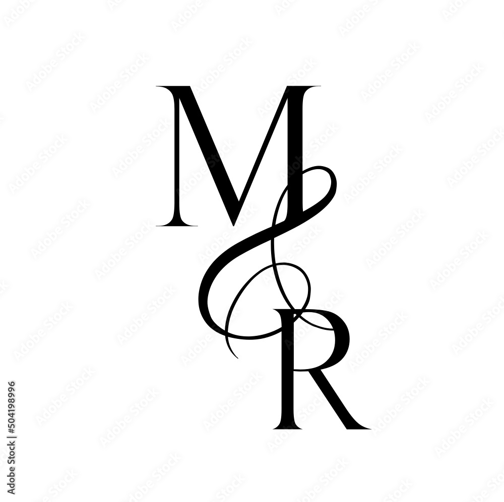 rm, mr, monogram logo. Calligraphic signature icon. Wedding Logo ...