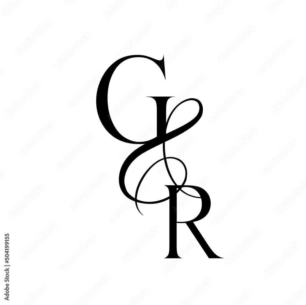Vetor do Stock: rg, gr, monogram logo. Calligraphic signature icon ... Vetor do Stock: rg, gr, monogram logo. Calligraphic signature icon ...