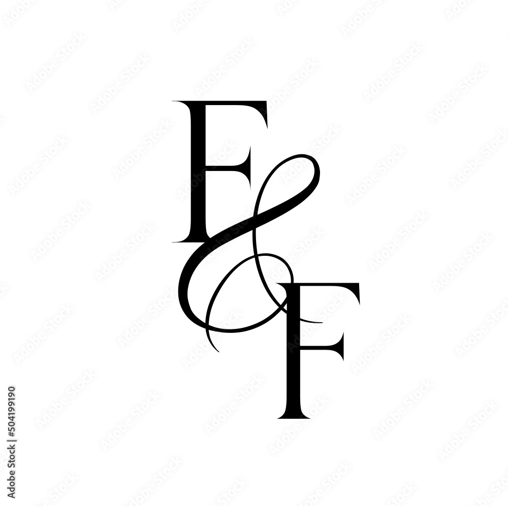 ff, ff, monogram logo. Calligraphic signature icon. Wedding Logo ...