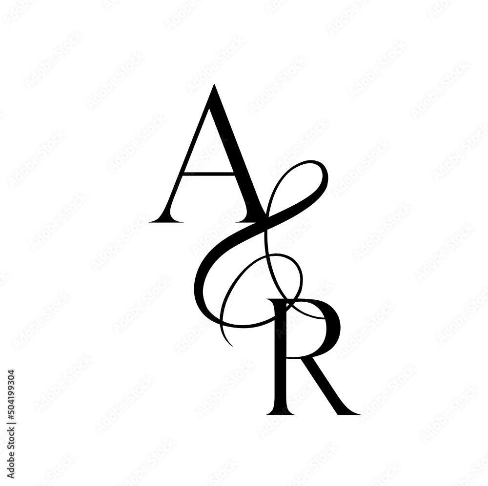 ra, ar, monogram logo. Calligraphic signature icon. Wedding Logo ...