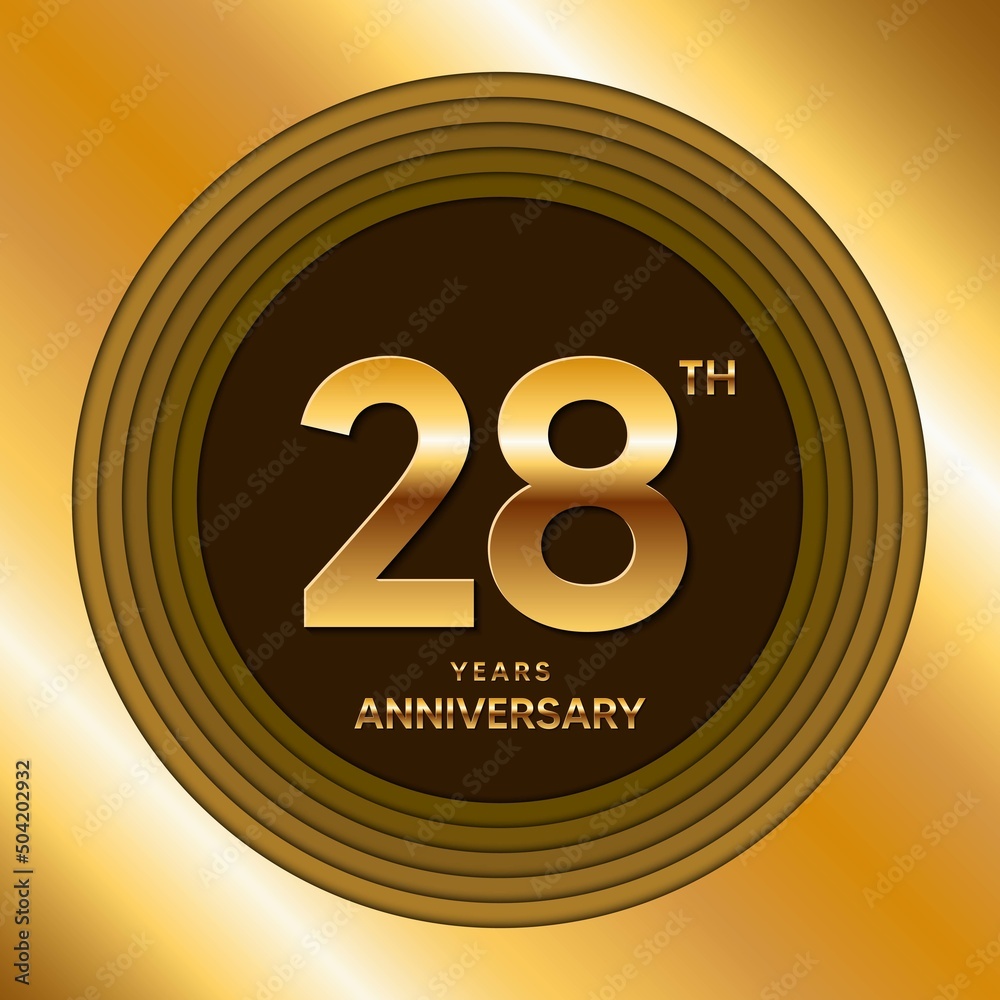 28th Anniversary logotype. Anniversary celebration template design for ...