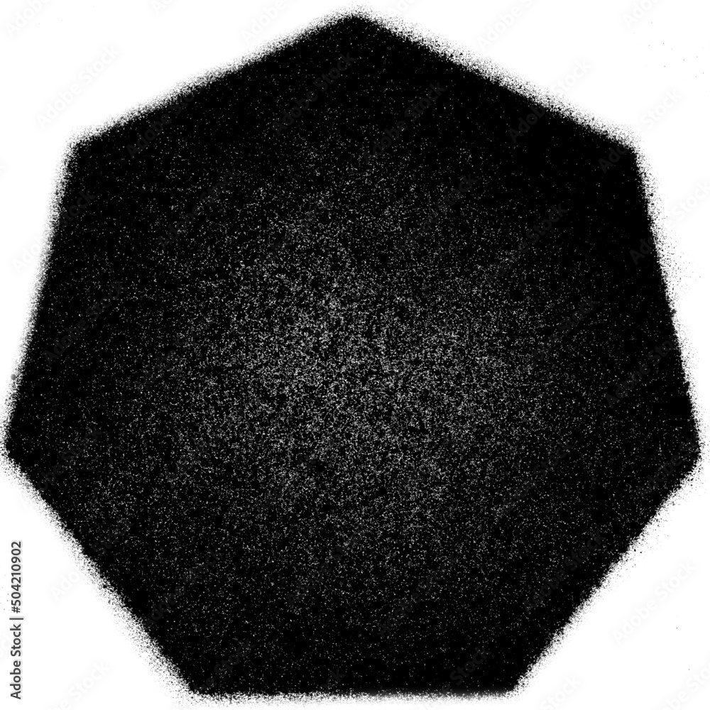 spray painted heptagon element with a transparent background Stock ...