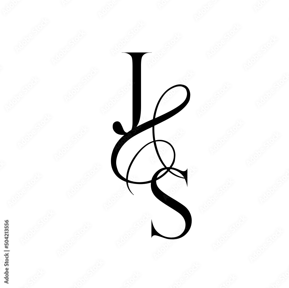 sj, js, monogram logo. Calligraphic signature icon. Wedding Logo ...