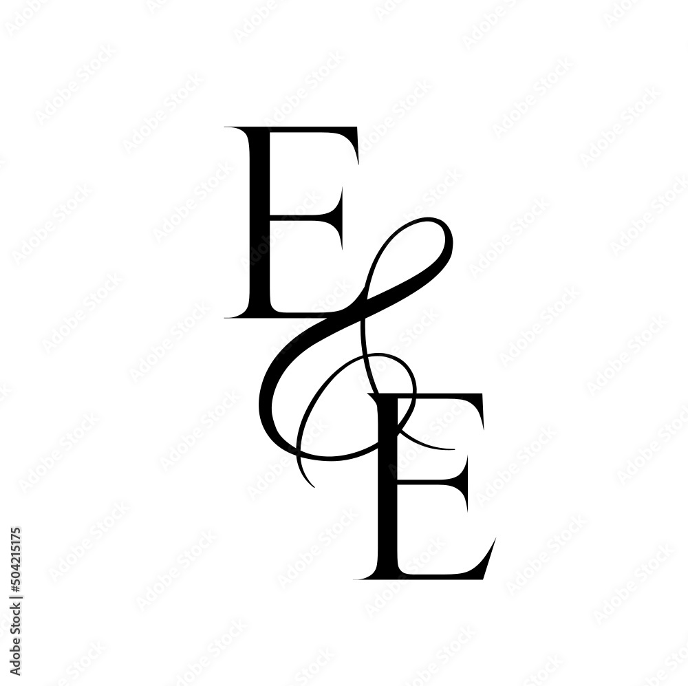 ee, ee, monogram logo. Calligraphic signature icon. Wedding Logo ...