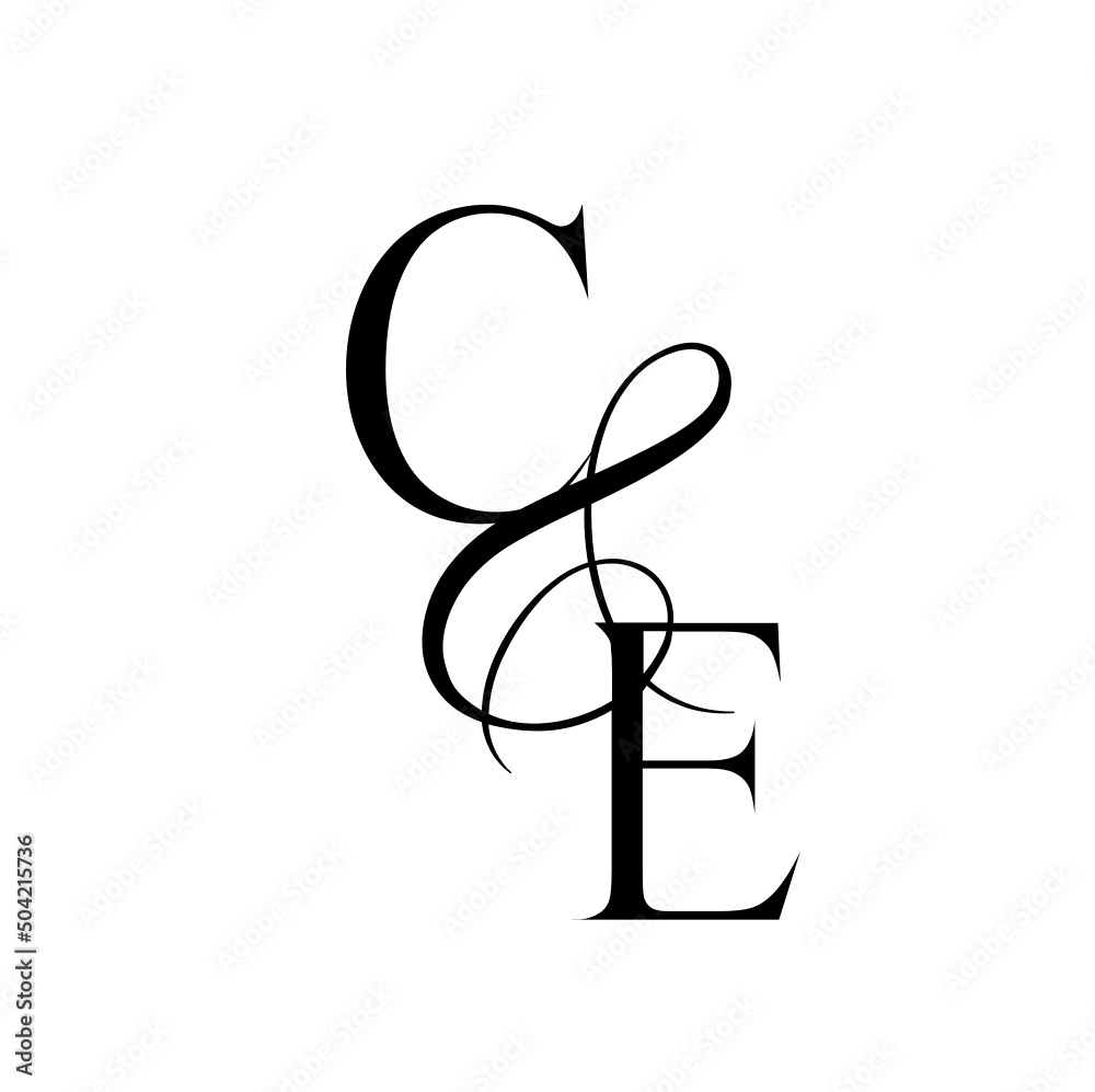 ec, ce, monogram logo. Calligraphic signature icon. Wedding Logo ... ec, ce, monogram logo. Calligraphic signature icon. Wedding Logo ...