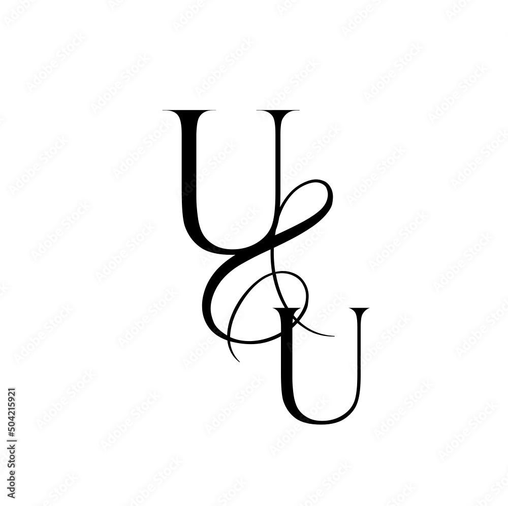 uu, uu, monogram logo. Calligraphic signature icon. Wedding Logo ...
