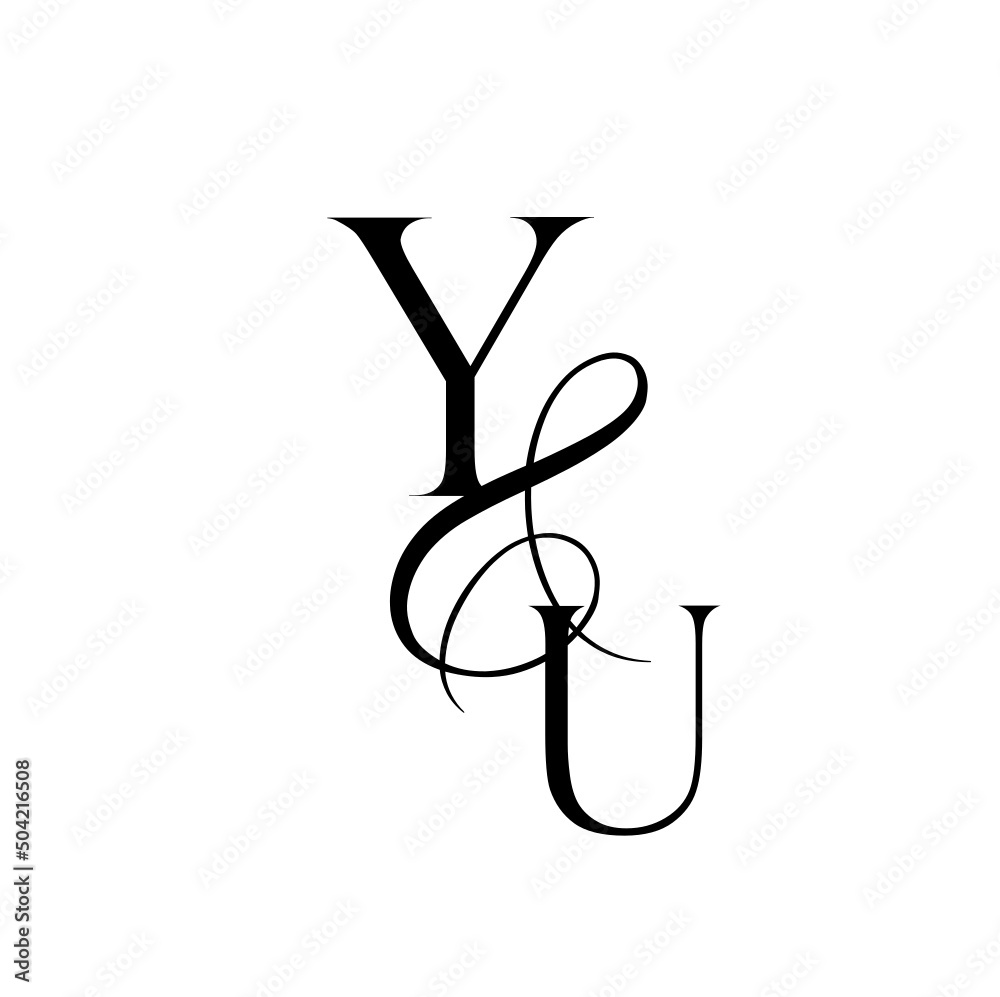 uy, yu, monogram logo. Calligraphic signature icon. Wedding Logo ...