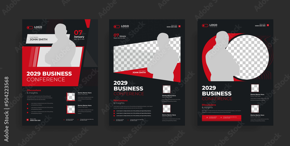 Professional Business conference flyer template design, corporate flyer ...