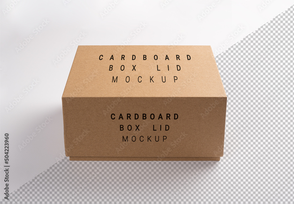 Cardboard Package Brown Box with Editable Top Lid on Customizable ...