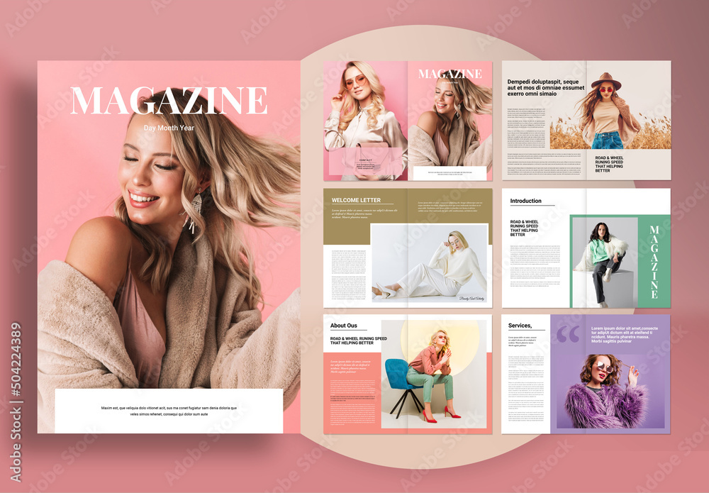 Minimalist Portfolio Layout Stock Template | Adobe Stock