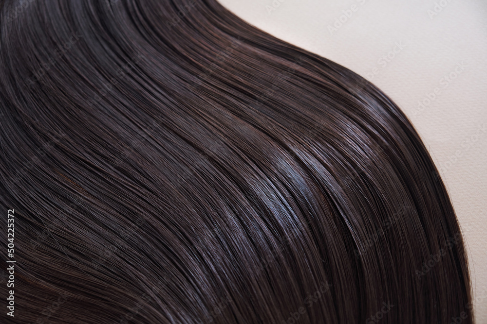 texture of well-groomed beautiful hair. Concept hairdresser spa salon ...