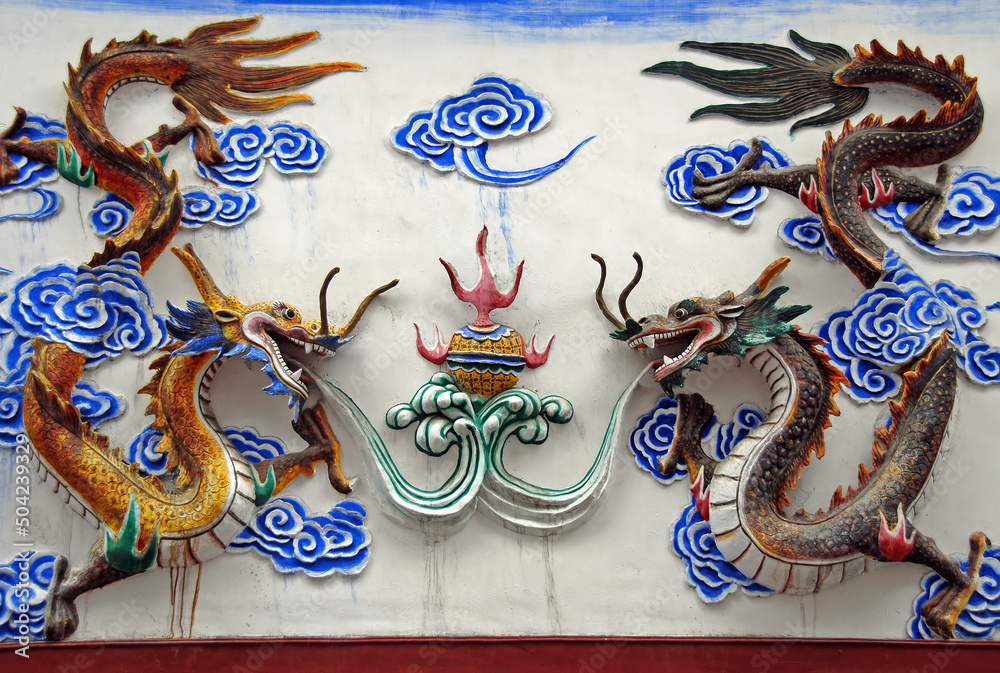 Fenghuang, Hunan Province, China: A dragon screen in Fenghuang showing ...
