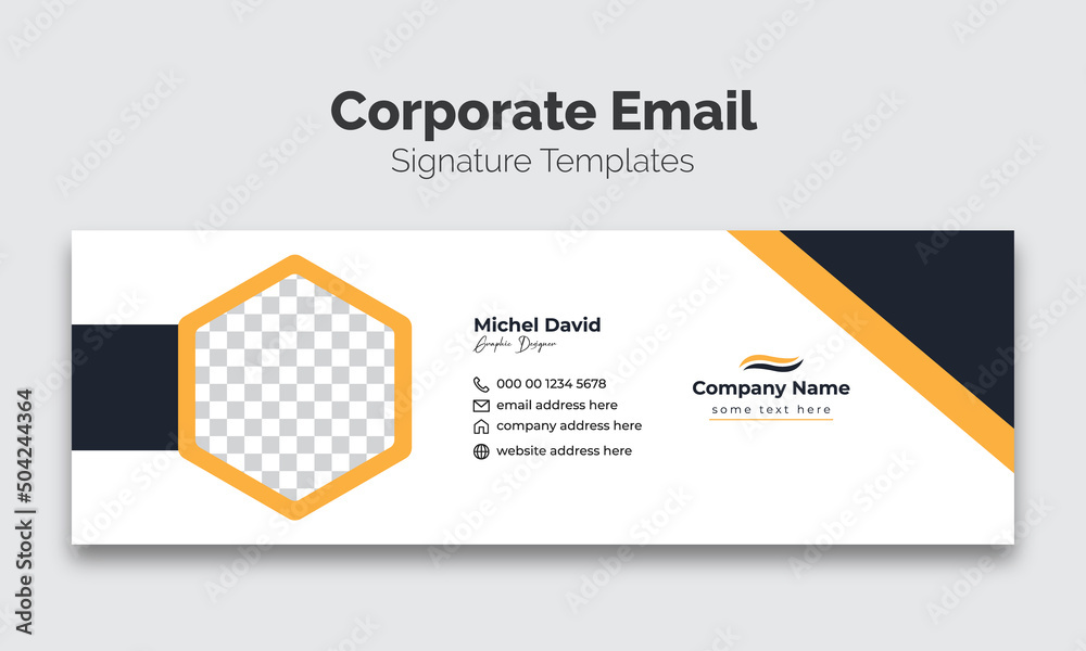 Corporate Modern Email Signature Design template. Email signature ...
