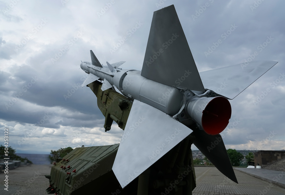 The missiles are aimed at the sky. Nuclear bomb, chemical weapons ...