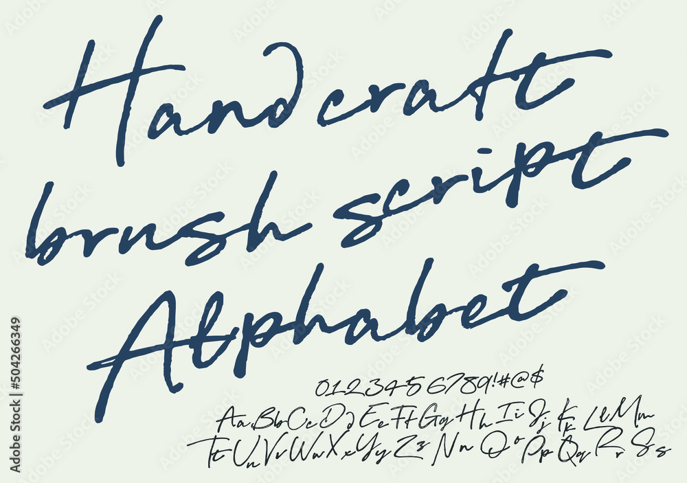 hand drawn calligraphy display typeface on light background for ...