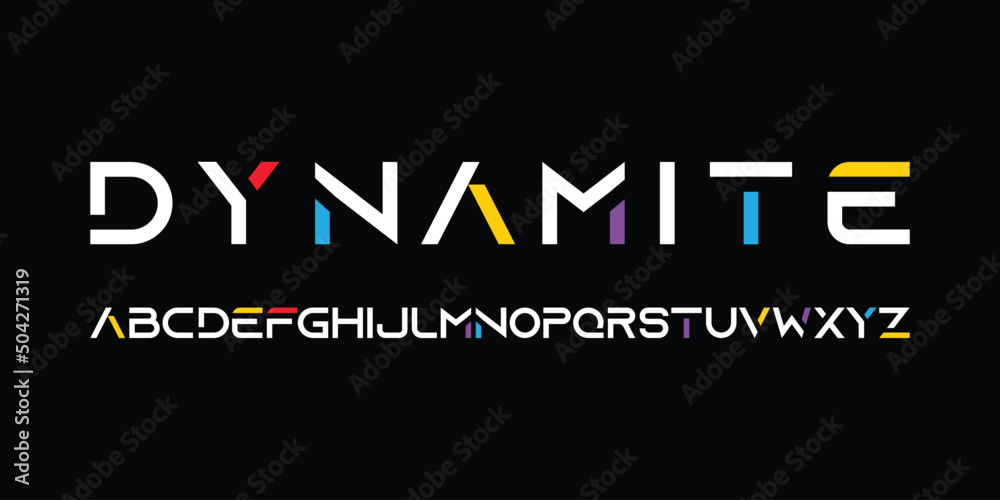 Technology abstract font and alphabet. techno style logo designs ...