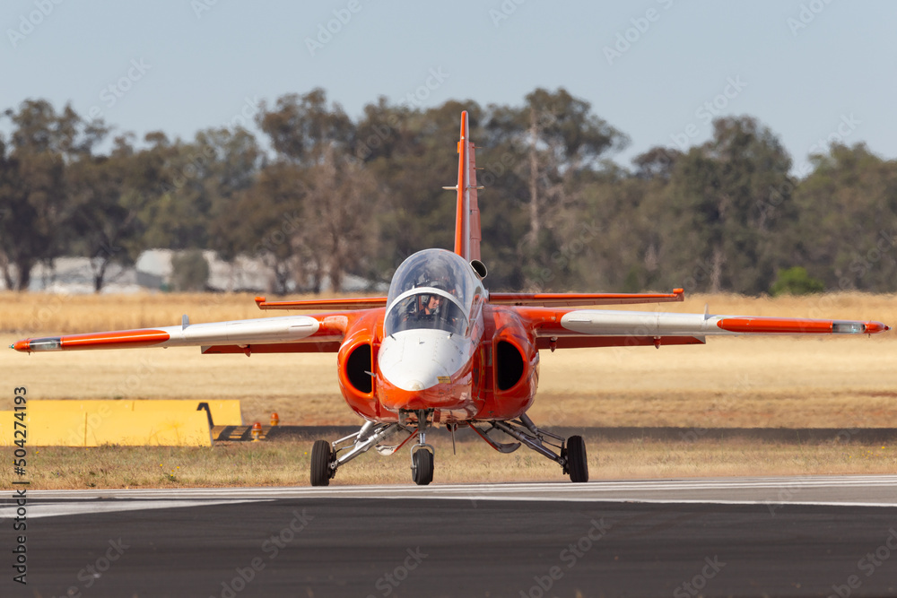 Temora, Australia - November 3, 2013: Siai Marchetti S.211 military ...