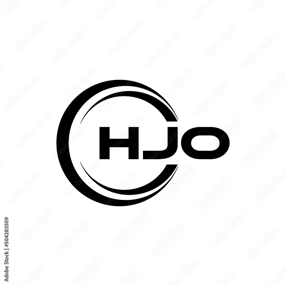 HJO letter logo design with white background in illustrator, vector ...