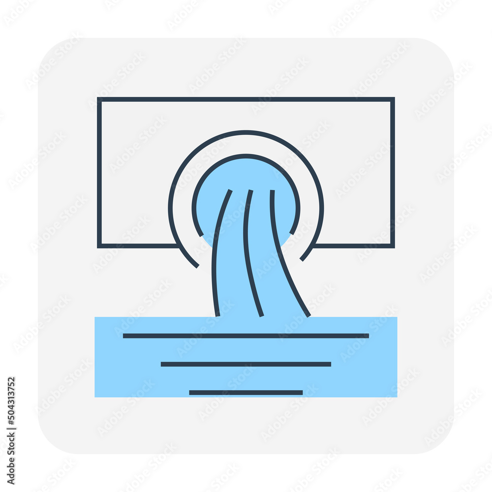 Water drainage vector icon. Include storm water or stormwater from city ...