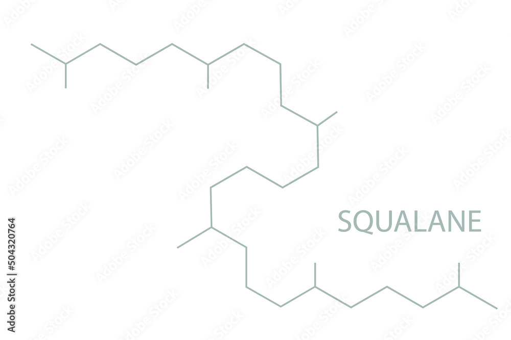 Squalane molecular skeletal chemical formula. Stock Vector | Adobe Stock