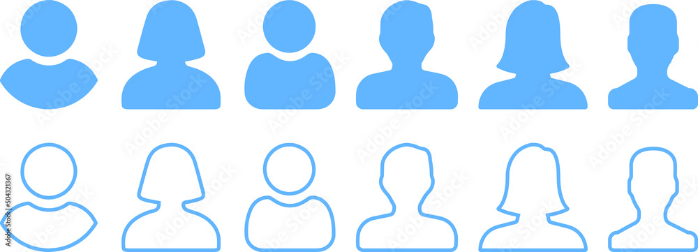 user sign in profile avatar set. User icon in flat style. User icon for ...