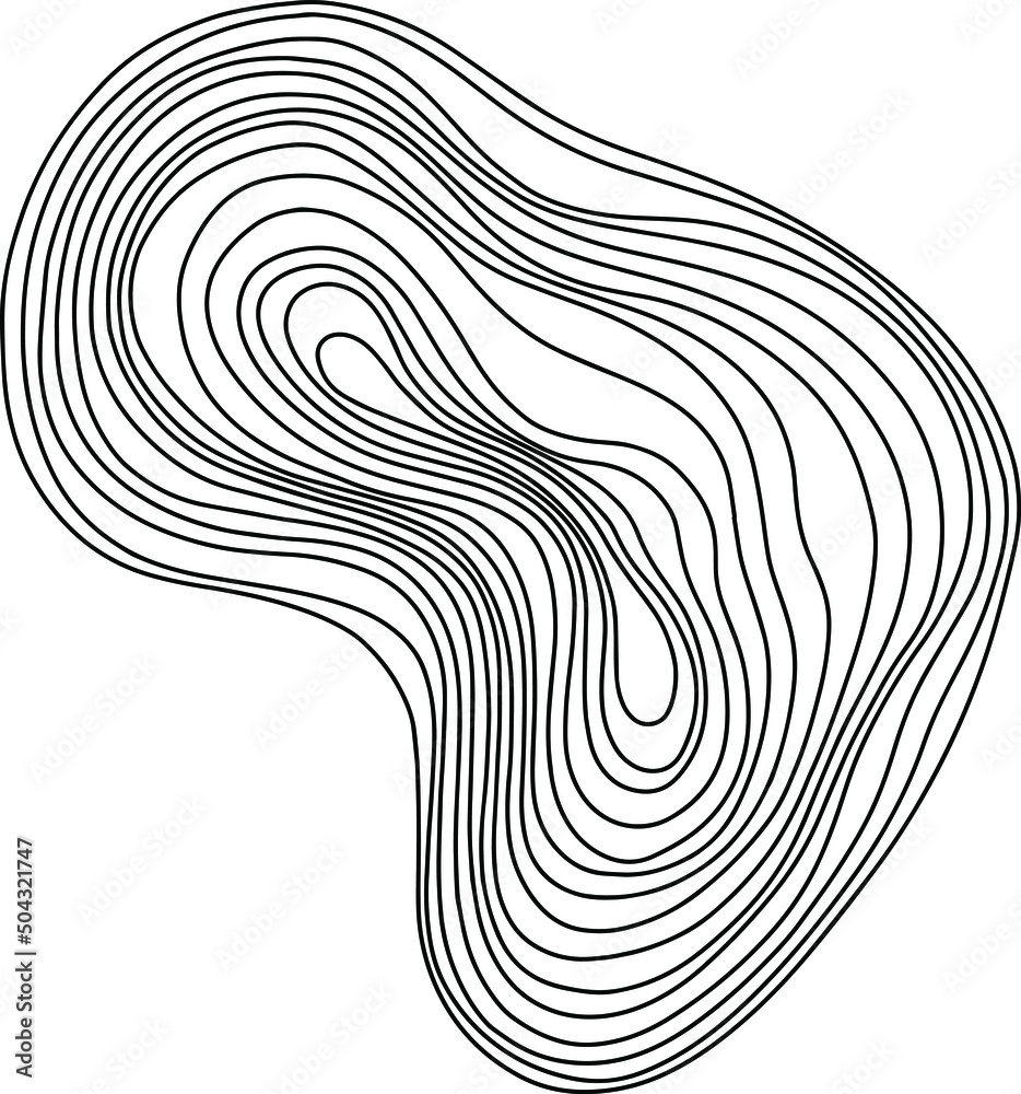 Abstract tree rings. Vector topographic map concept. Seamless ...