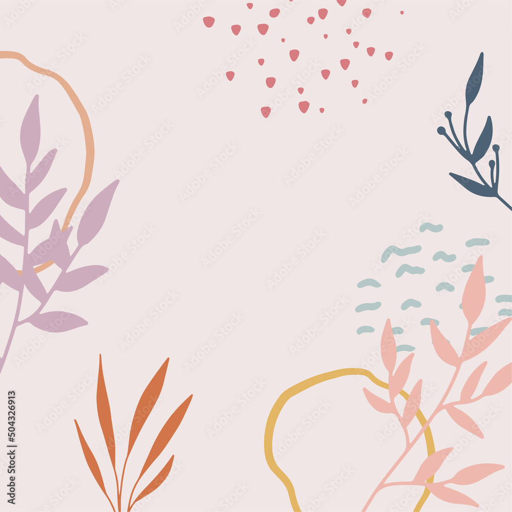 Tropic pattern. Collection of tropical backgrounds in simple minimal ...