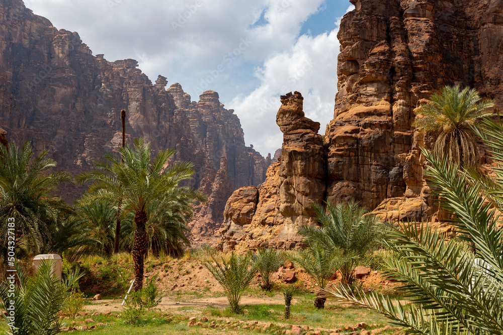 Wadi Al Disah valley views in Tabuk region of western Saudi Arabia ...