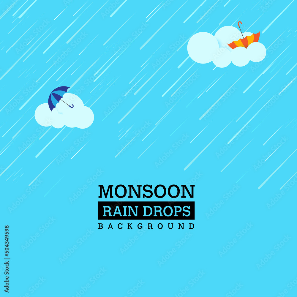 minimal Monsoon rain background Stock Vector | Adobe Stock