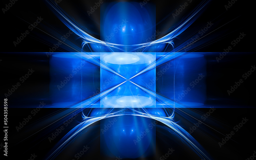 abstract illustration of a computer generated fantastic emblem in ...