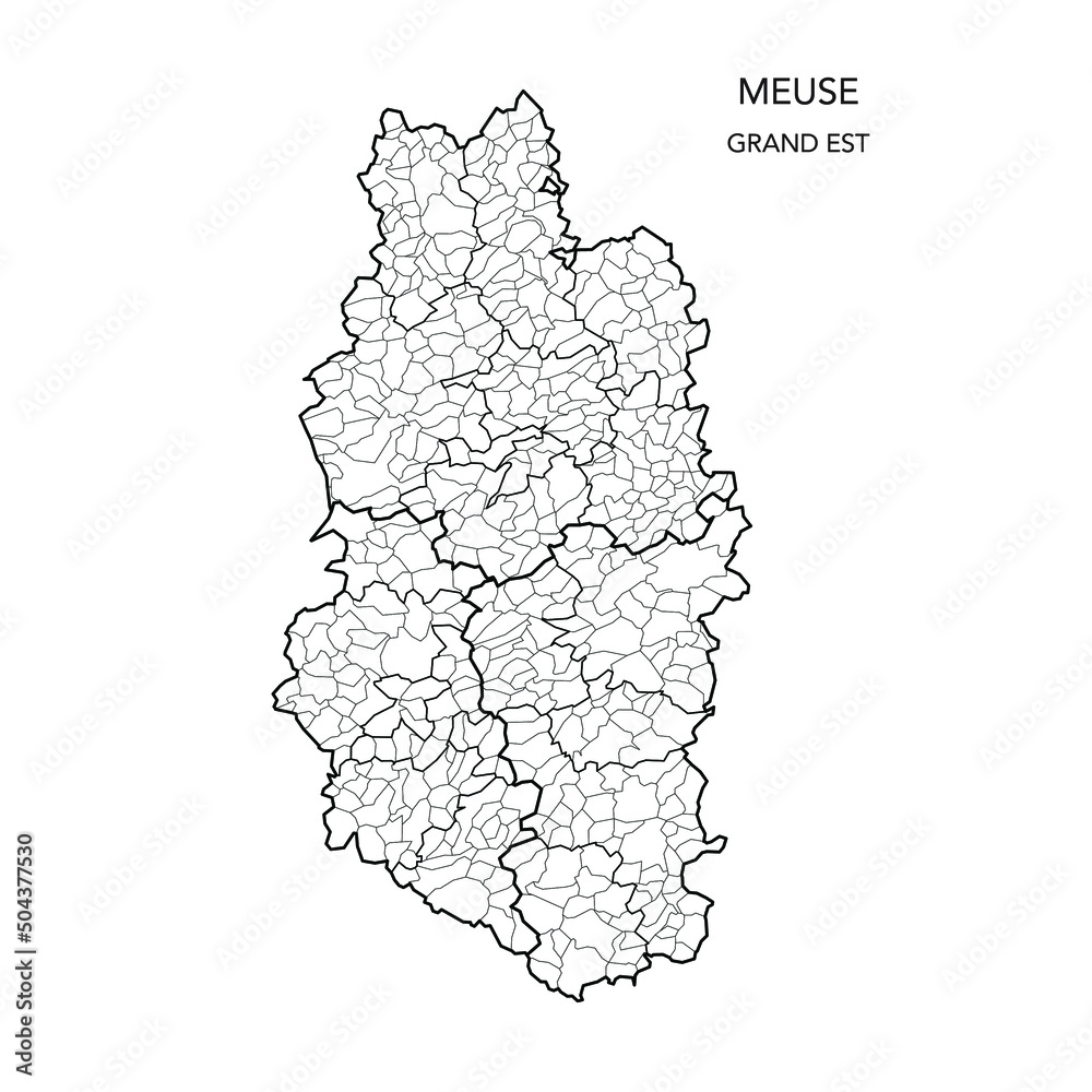 Vector Map of the Geopolitical Subdivisions of The Département De La ...