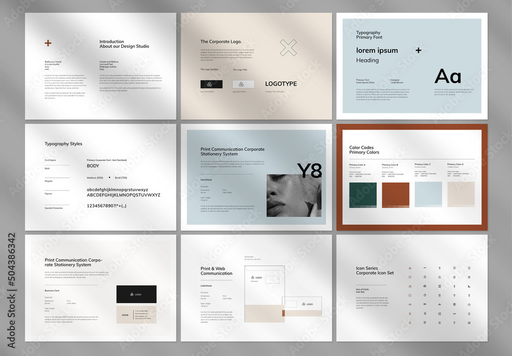 Brand Guidelines Layout Stock Template | Adobe Stock