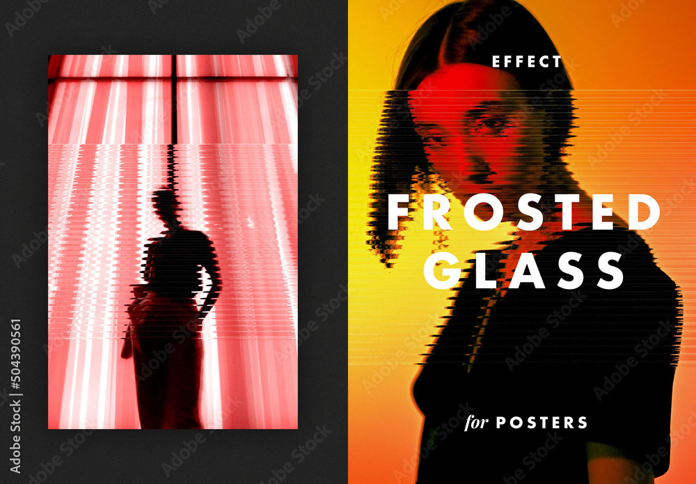 Realistic Glass Overlay Photo Effect Mockup Stock Template | Adobe Stock