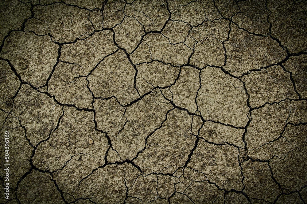 cracked earth texture in horror cinematic background. dark and scary ...