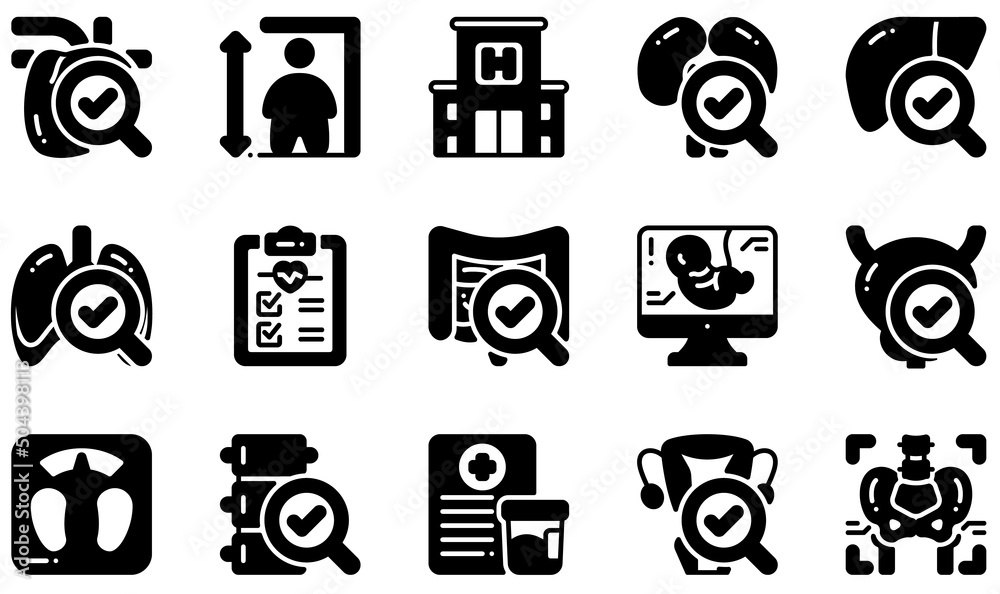 Set of Vector Icons Related to Health Checkup. Contains such Icons as ...