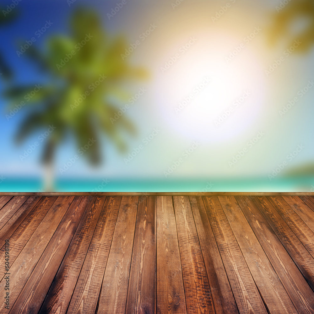 sun beach summer background wood texture abstract vector illustration ...