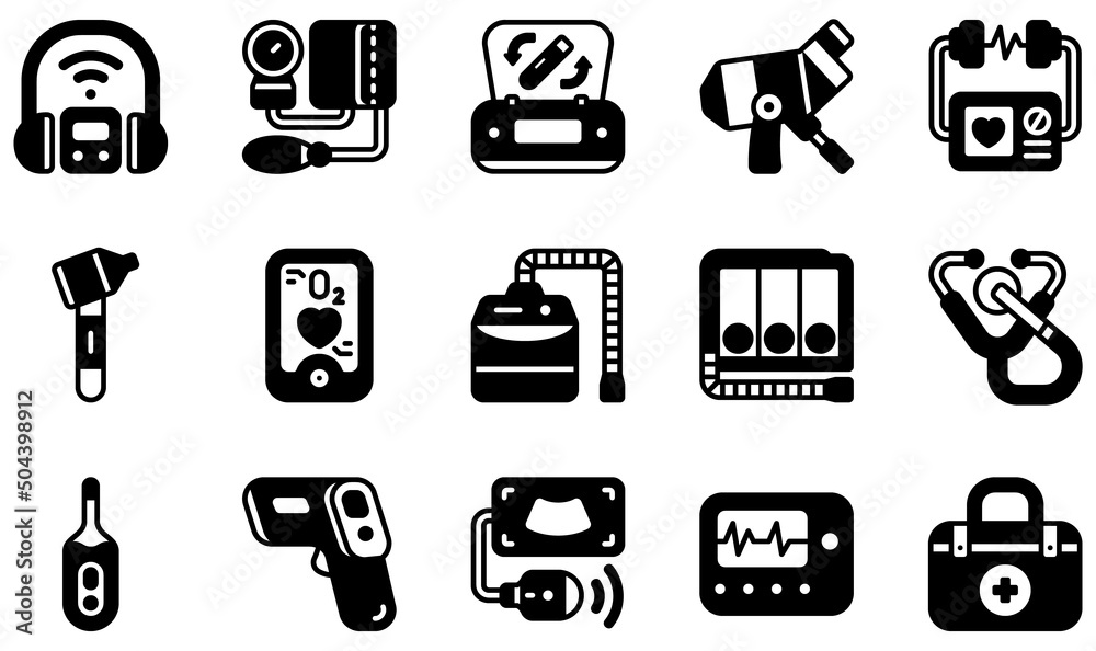 Set of Vector Icons Related to Medical Equipment. Contains such Icons ...