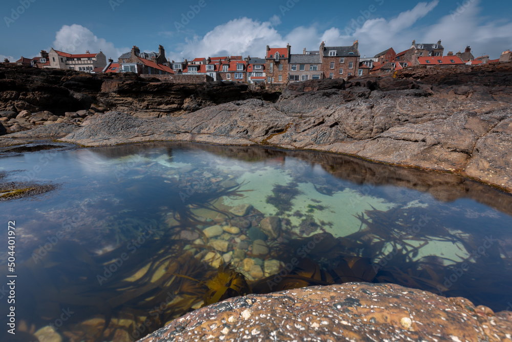 Photo & Art Print Rock pool at Cellardyke in the East Neuk of Fife ...