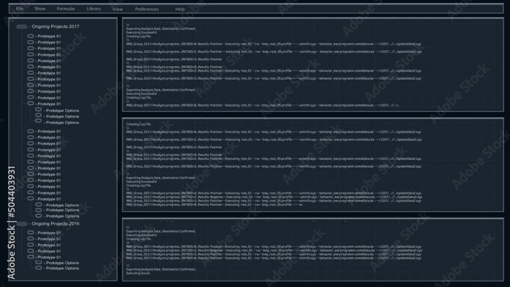 Software Backend Mock Up With Software Loading Screen Animation Dark