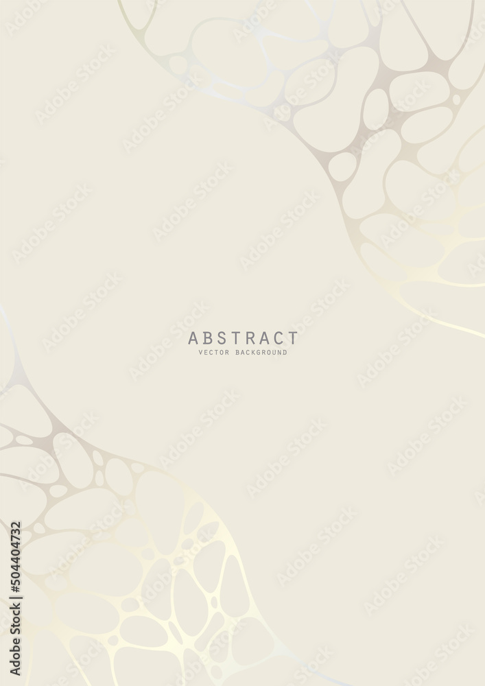 Luxury silver minimalistic geometric A4 template. Light premium ...